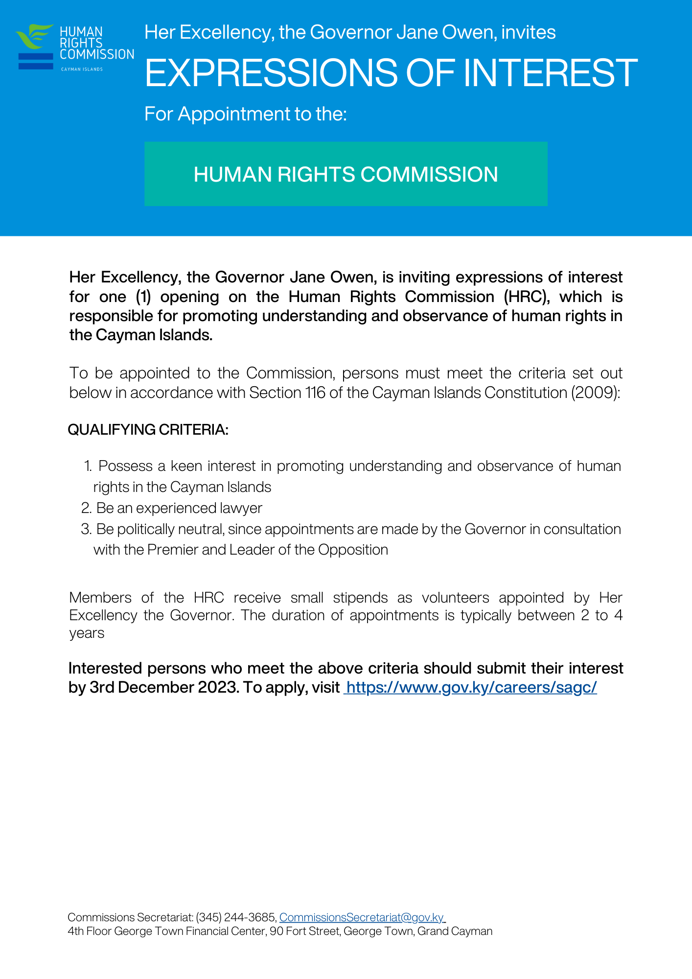 About Human Rights Commission Of The Cayman Islands